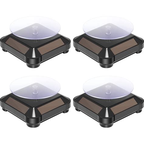 Buy Semani 4 Pieces Solar Display Stand Turntable 360 Degree Rotating