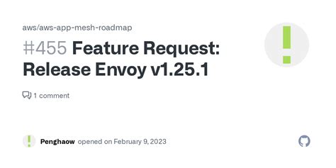 Feature Request Release Envoy V1 25 1 · Issue 455 · Aws Aws App Mesh Roadmap · Github