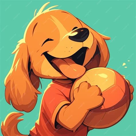 Premium Vector Cocker Spaniel Playing With A Ball