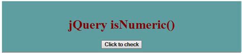 Jquery Isnumeric Top 3 Examples Of Jquery Isnumeric Method