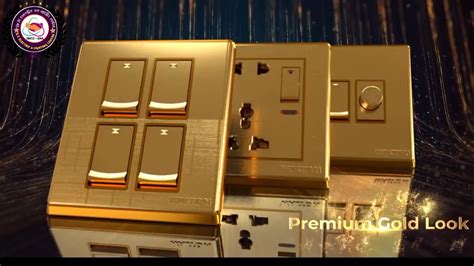 Walton Fiona Series 3 Gang Switch 1 Way Gold Colour Bd