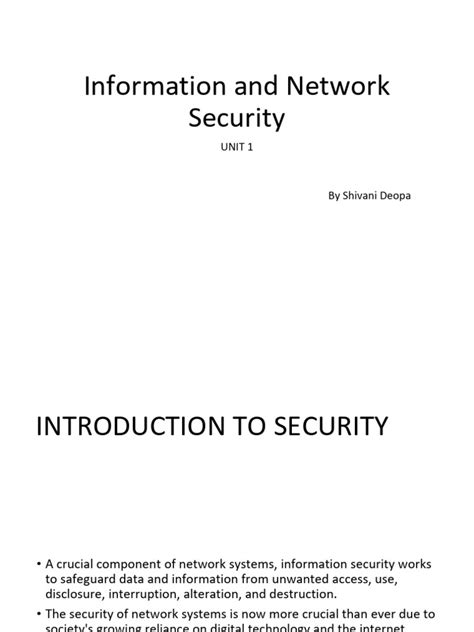 Information And Network Security Unit 1 Pdf