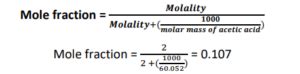 Molality to Mole fraction, Converting, Problems, Formulas, Units