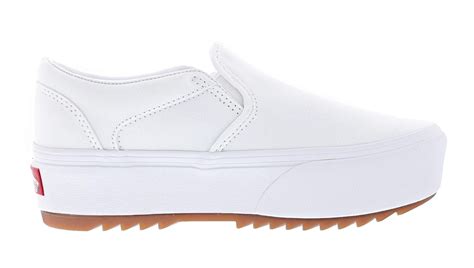 Vans Womens Asher St Slip On Platform Shoes Shoe City