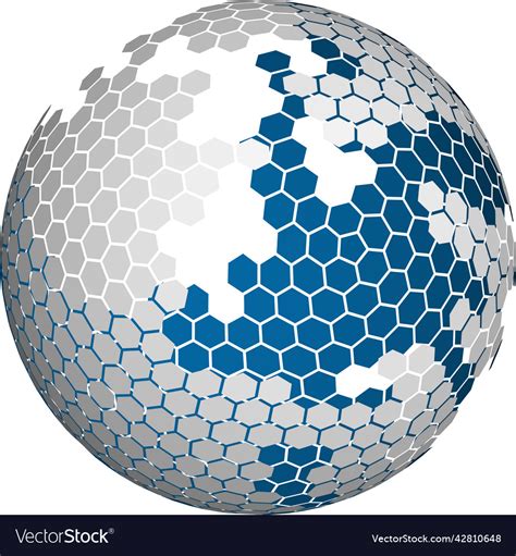 Abstract Hexagonal 3d Sphere Background Royalty Free Vector