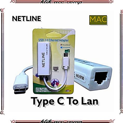 Jual Kabel Usb Type C To Lan Ethernet Rj45 NETLINE Shopee Indonesia