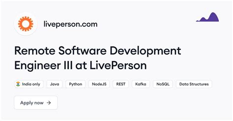 Liveperson Is Hiring A Remote Software Development Engineer Iii Liveperson Remotework