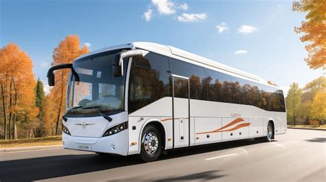 Autobús Moderno De Aire Acondicionado Aislado En Blanco Foto Premium