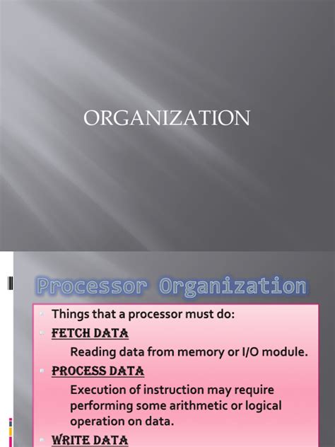 Lecture 5 Processor Organization Pdf