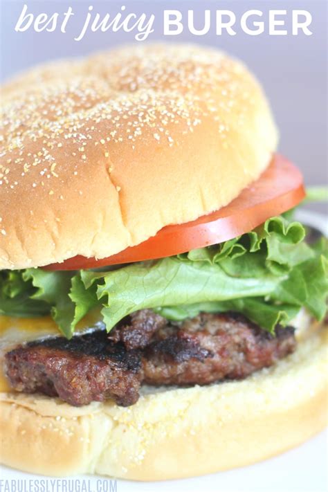 The Best Juicy Burger Recipe Ever Grill Or Air Fryer Fabulessly Frugal