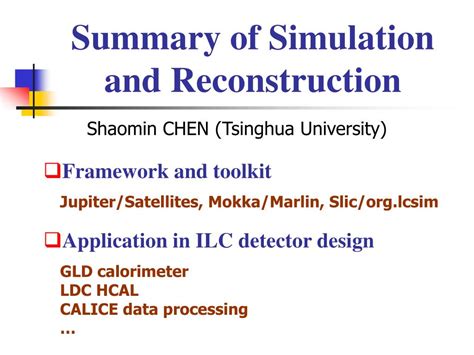 Ppt Summary Of Simulation And Reconstruction Powerpoint Presentation