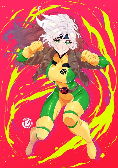 Rogue Marvel And More Drawn By Atomicmrshmallw Danbooru