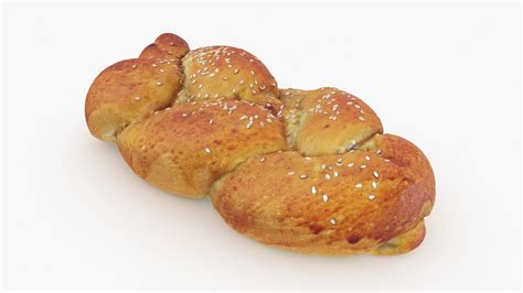 3d Challah Bread Model Turbosquid 2334700