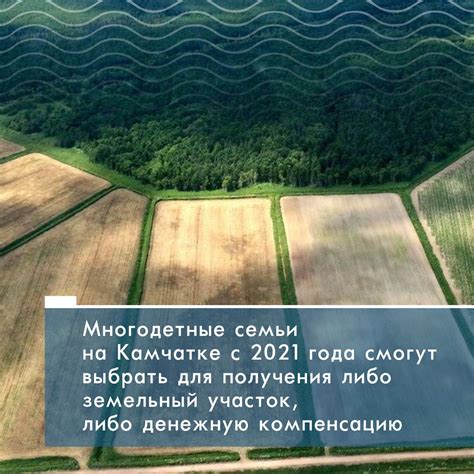 Многодетные семьи на Камчатке с 2021 года смогут выбрать для получения либо земельный участок