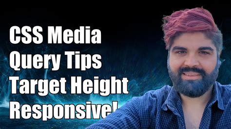 Css Media Query How To Target Height Less Than Width For Responsive Design Youtube