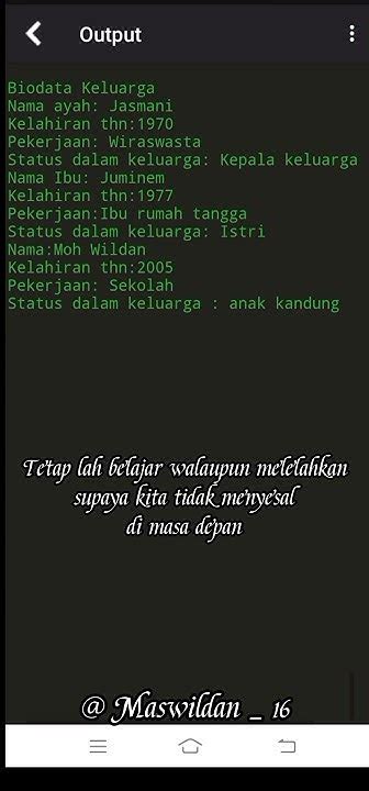 Cara Membuat Program Biodata Youtube