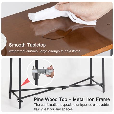 Rustic Wooden Foyer Accent Entryway Table Console Entry Sofa Table Smart Home