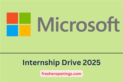 Microsoft Summer Internship 2025 Hiring Freshers