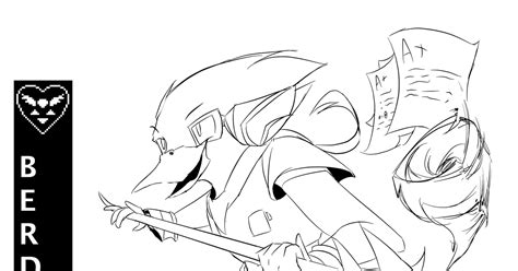 Digital Fanart Deltarune Berdly Pixiv