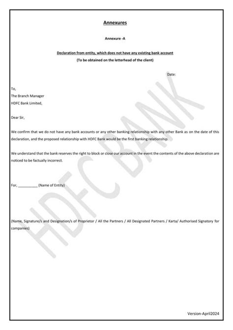 HDFC Bank Application Form For Increasing Net Banking Third Party Transfer Limits In PDF Download