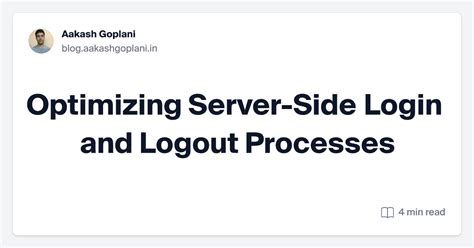 Streamlining Server Login And Logout