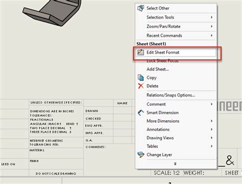 Solidworks Add Sheet Format