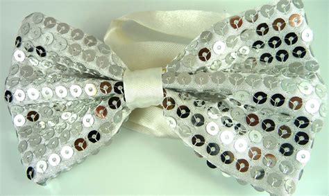 Colour Bow Tie Glitter Sparkly Sequin Dickie Dicky Dance Party Fancy