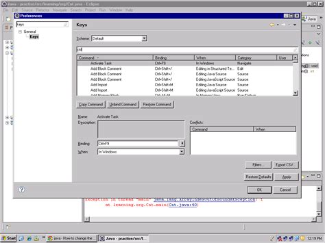 Java How To Change The Eclipse Hot Key Stack Overflow