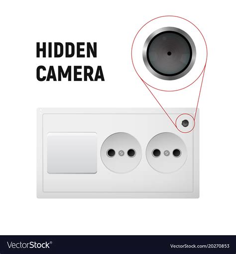 Hidden Camera In An Electrical Outlet Royalty Free Vector