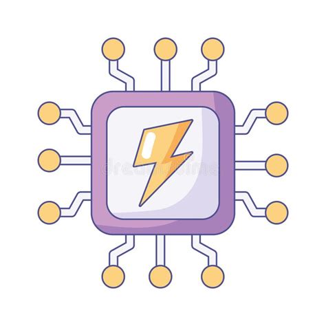 Processor Chip Technology Stock Vector Illustration Of Microchip 342741502