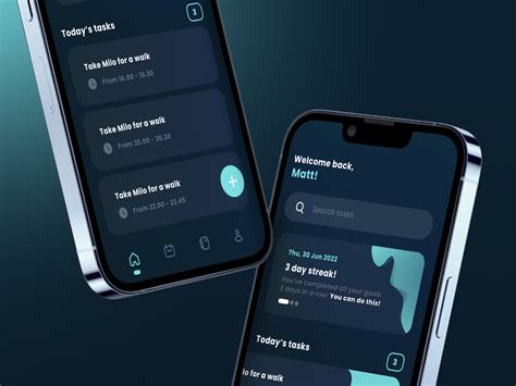productivity app dark mode ui ux visuals by isuchie on dribbble