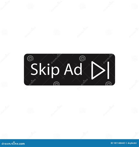 skip ad black vector button stock vector illustration of flat vector