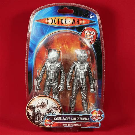 Doctor Who Classic Series Silver Nemesis Cyberleader And Cyberman 2 Pack