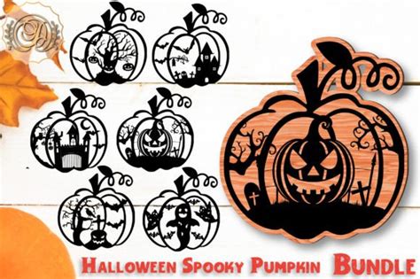 Laser Cut Spooky Pumpkin Bundle SVG Graphic by Dreamy Designs · Creative Fabrica