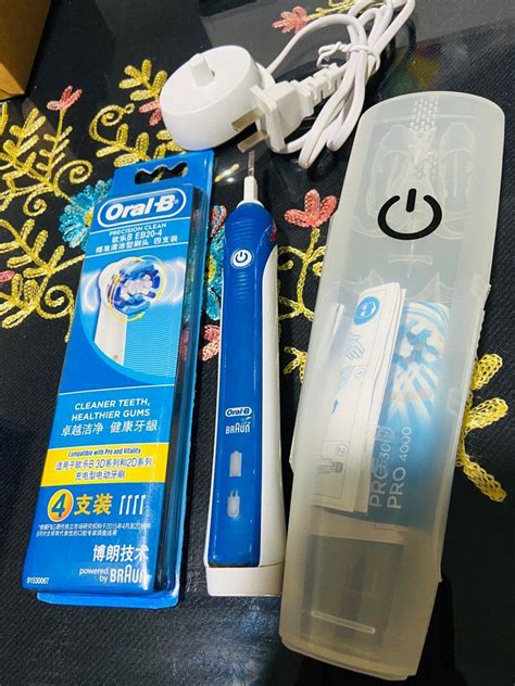 Oral B Electric Toothbrush With Toothbrush Head Beauty Personal Care Oral Care On Carousell