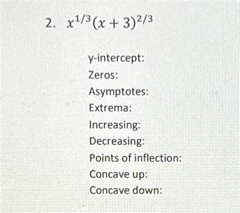 Solved For Each Of The Following Functions Use Any Calculus Chegg Com