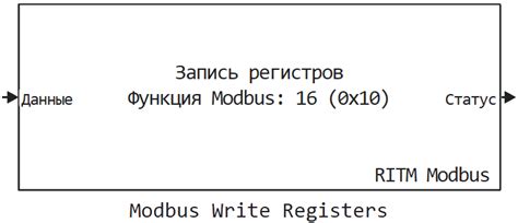 Modbus Write Registers Документация Engee