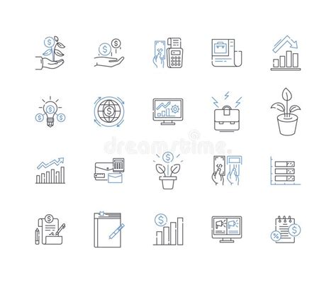 Strategic Intelligence Line Icons Collection Analysis Forecasting