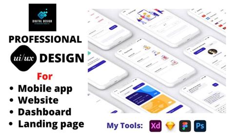 design amazing ui ux for mobile app website landing page ui by digitaldesign26 fiverr