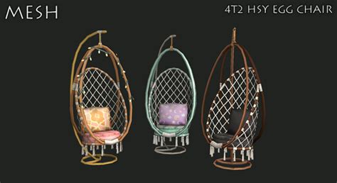 4t2 Highschool Years Egg Chair Living Chair 2248 Polys 2 Subsets