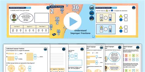 Y DiM Step Understand Improper Fractions Teaching Pack
