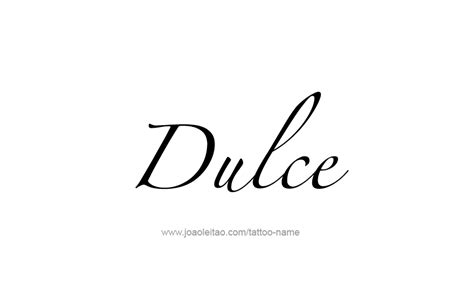 Dulce Name Tattoo Designs
