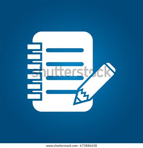 Notepad Pencil Icon Stock Vector Royalty Free 673886638 Shutterstock