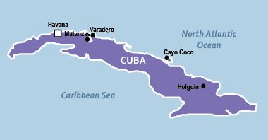 Cuba Beaches Map