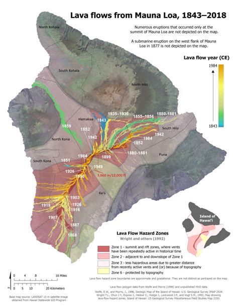 Mauna Loa Lava Flow Eruption Map As Active Volcano Bursts To Life