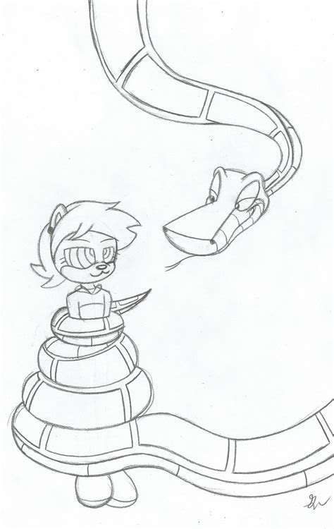 Kaa And Luz The Otter Sketch By Lol20 On Deviantart