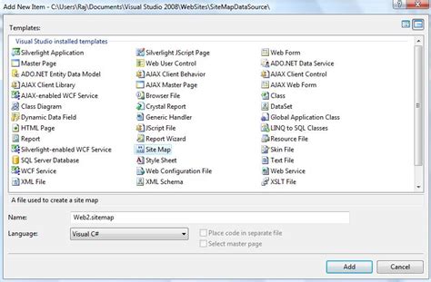 Working With SiteMapDataSource Control In ASP NET 3 5
