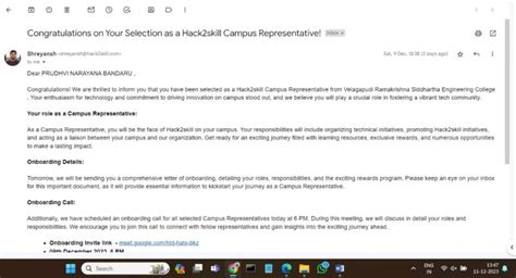 Hack2skill Campusrepresentative Techinnovation Excitedforthejourney Prudhvi Narayana Bandaru