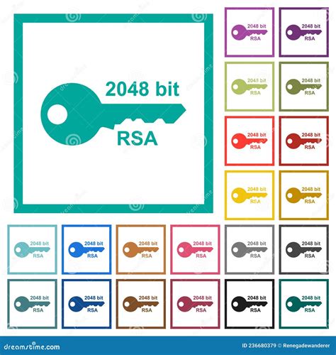 2048 bit rsa encryption beveled buttons cartoon vector cartoondealer