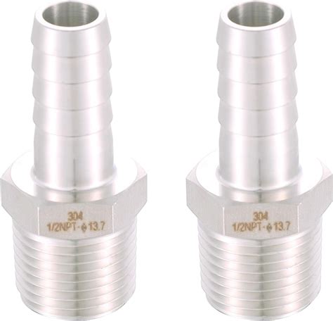 Horiznext 304 Stainless Steel 12 Barb Hose To 12 Npt